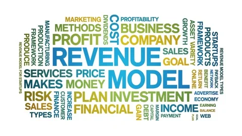Revenue Model animated word cloud,animat... | Stock Video | Pond5