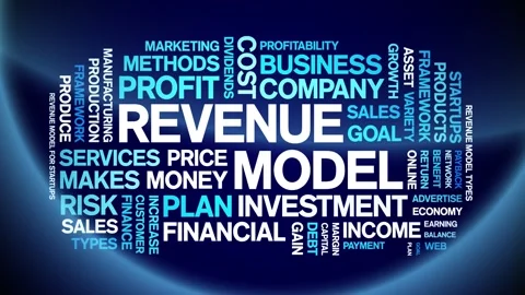 Revenue Model animated word cloud,animat... | Stock Video | Pond5