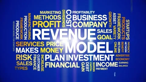 Revenue Model animated word cloud,animat... | Stock Video | Pond5