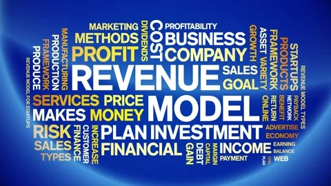Revenue Model animated word cloud,animat... | Stock Video | Pond5
