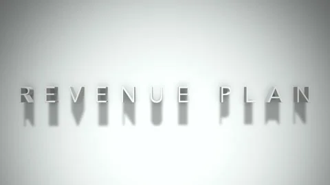 revenue plan 3D title animation white te... | Stock Video | Pond5