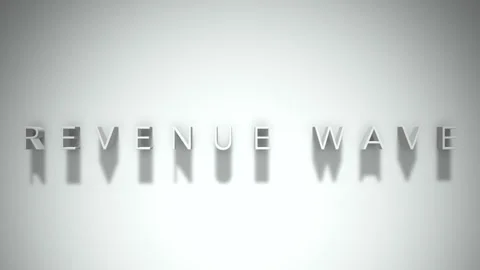 revenue wave 3D title animation white te... | Stock Video | Pond5