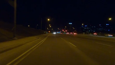 Reverse angle POV driving city streets a... | Stock Video | Pond5