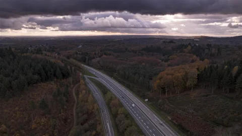 Reverse Drone Hyperlapse of Expressway w... | Stock Video | Pond5