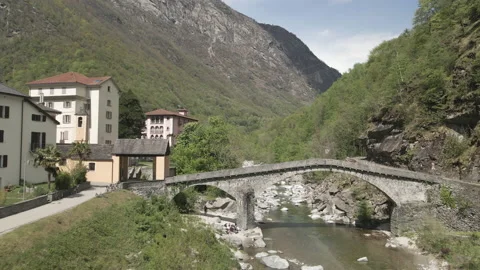 Reverse Drone Shot Above Bridge in Valle... | Stock Video | Pond5