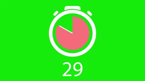 Reverse Timer Clock from 34 Seconds to z... | Stock Video | Pond5
