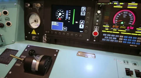 Review digital control panel subway car ... | Stock Video | Pond5