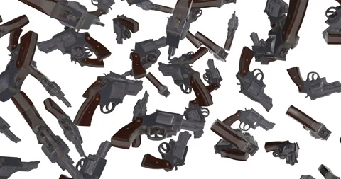 Revolver Gun falling slow motion | Stock Video | Pond5