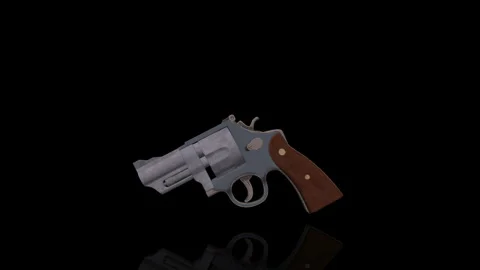 Revolver Gun turns on itself - loop anim... | Stock Video | Pond5
