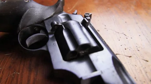 Revolver On Table Stock Video Footage | Royalty Free Revolver On Table ...