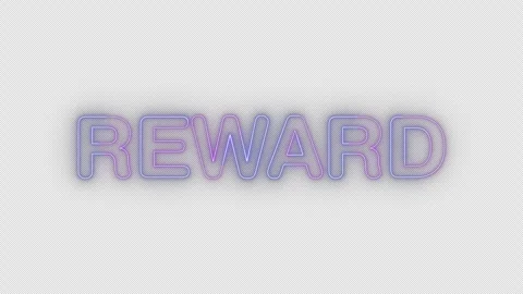 reward neon effects, text animation on t... | Stock Video | Pond5