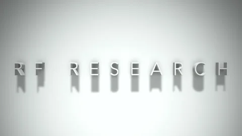 rf research 3D title animation with shad... | Stock Video | Pond5