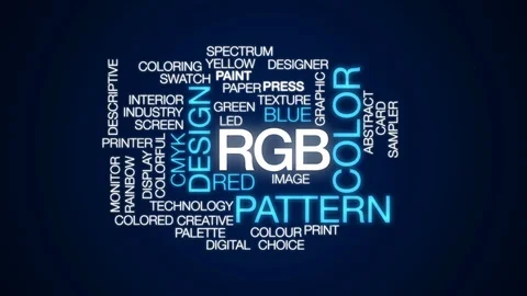 RGB animated word cloud, text design ani... | Stock Video | Pond5