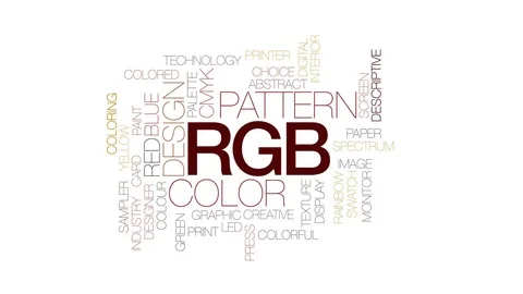 RGB animated word cloud, text design ani... | Stock Video | Pond5