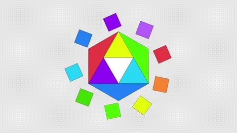 RGB color theory wheel in graphic design... | Stock Video | Pond5