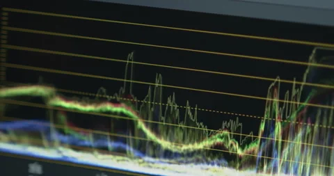RGB histogram of the video signal on the... | Stock Video | Pond5