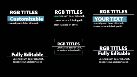 RGB Titles ~ After Effects Template ~ AE #142103559 | Pond5
