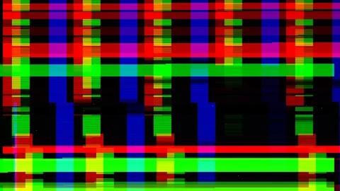 RGB tv screen glitch | Stock Video | Pond5