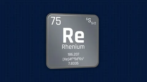 Rhenium or Re Element Periodic Table Ani... | Stock Video | Pond5