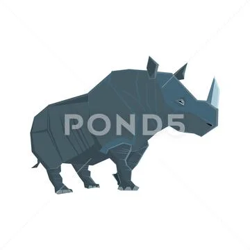 Rhino animal icon isolate on background. vector illustration ~ Clip Art ...