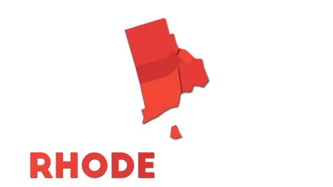 Rhode Island map showing regions. Animat... | Stock Video | Pond5