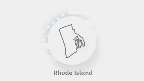 Rhode Island State of USA. Animated map ... | Stock Video | Pond5