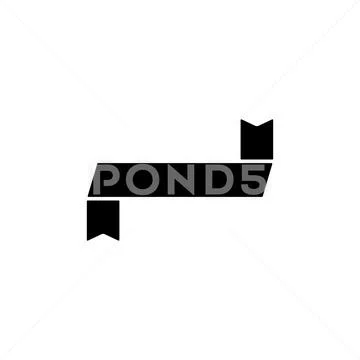Ribbon icon. Simple decoration band icons for ui and ux, website or ...