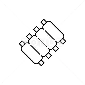 Ribs, meat icon. Simple line, outline vector batcher icons for ui and ...