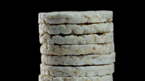 Rice bread with buckwheat. Rice cake rot... | Stock Video | Pond5