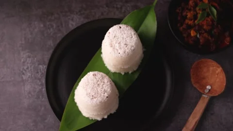 Rice Puttu white Pittu , Kadala Chickpea... | Stock Video | Pond5