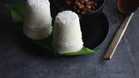 Rice Puttu white Pittu , Kadala Chickpea... | Stock Video | Pond5