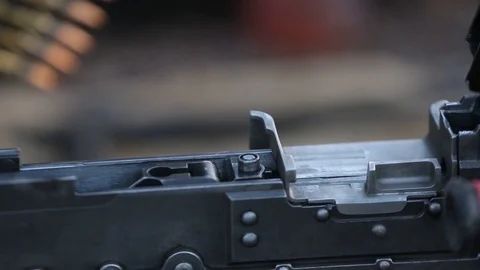 Rifle being loaded with bullets during c... | Stock Video | Pond5