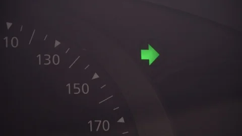 The right arrow of the turn signal of th... | Stock Video | Pond5