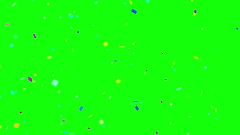 Right Confetti Party (Green Screen) 4K | Stock Video | Pond5