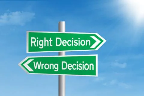 Right And Wrong Decision
