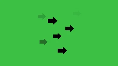 Right direction arrows on green backgrou... | Stock Video | Pond5