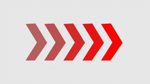 Right-directional red arrow loop animati... | Stock Video | Pond5