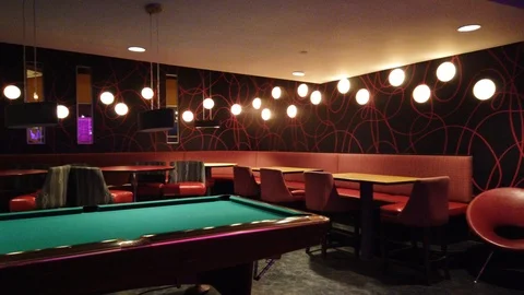 Right To Left Panorama Of Empty Pool Hal... | Stock Video | Pond5