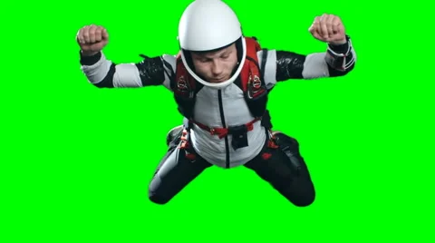 Skydiver Green Screen Stock Video Footage | Royalty Free Skydiver Green ...