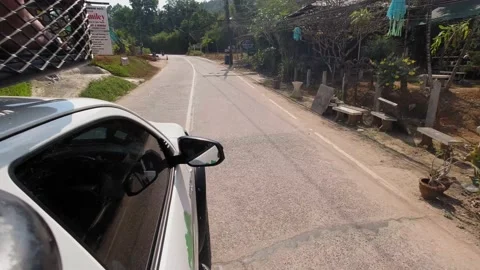 Right Side View Of A Car Driving On The ... | Stock Video | Pond5