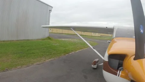 Right Side View From Front Of Cessna 172... | Stock Video | Pond5