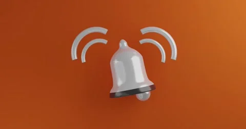 Ring the bell Icon 3D animation | Stock Video | Pond5