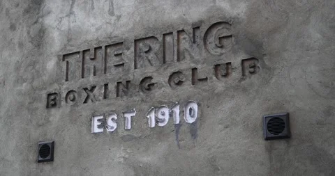 THE RING BOXING CLUB EST 1910, LONDON, U... | Stock Video | Pond5