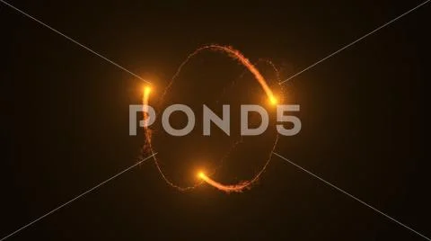 Ring of fire, Plasma ring on a dark background. ~ Clip Art #82088119