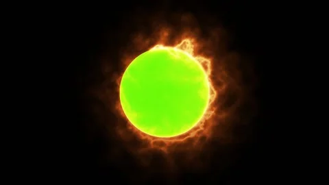 Ring of fire rotating green screen backg... | Stock Video | Pond5