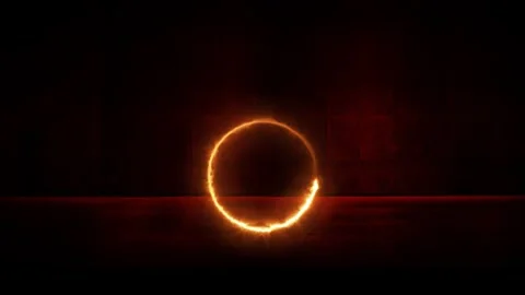 Ring of fire with shadow green screen ba... | Stock Video | Pond5