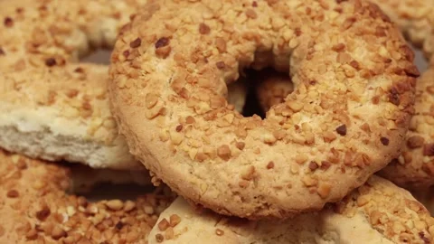 A Ring Of Shortbread Cookies With Peanut... | Stock Video | Pond5