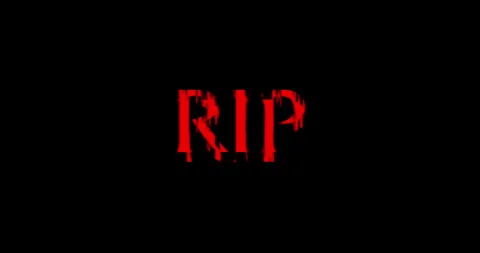 RIP & Rest in Peace Text Animation on Bl... | Stock Video | Pond5