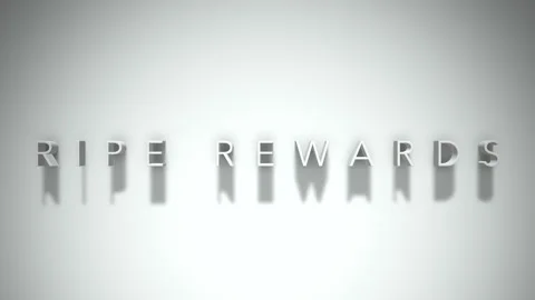 ripe rewards 3D title animation white te... | Stock Video | Pond5
