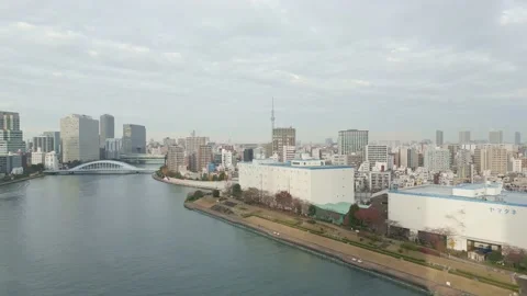 Rising Above Tokyo Bay: A Drone's View o... | Stock Video | Pond5